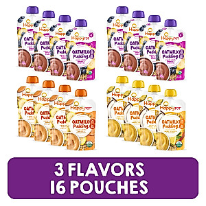 Happy Tot Oatmilk Pudding Variety Pack 4oz (Pack of 16)
