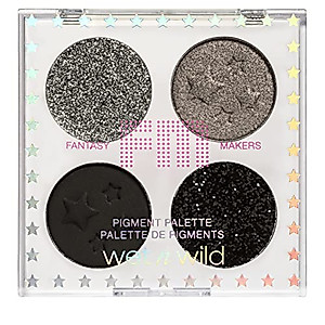 wet n wild Fantasy Makers Pigment Eyeshadow Palette, Metallic Shimmer Eye Makeup, Black Out