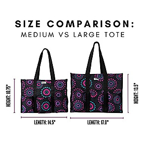 Pursetti Utility Tote (Medium, Purple Circle)