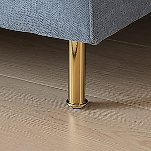 HBRR Convertible L-Shaped Modular Sofa, Modern Sectional Couch Cotton-Linen Fabric for Living Room, Grey