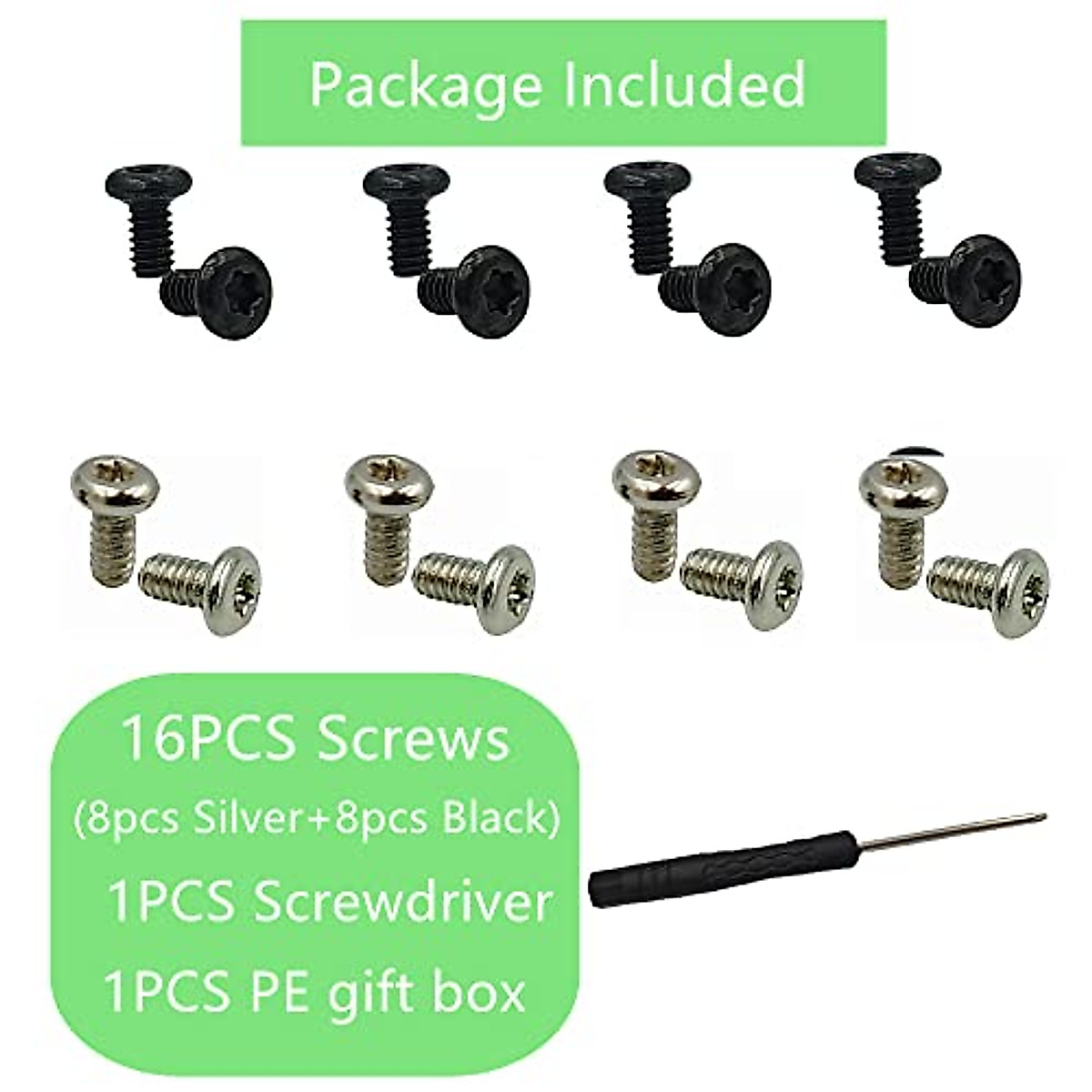 Studio 3 Headband Screws Replacement for Beats Studio 3 Headband Replacement,Beats Studio 1.0, Beats Studio 2 Headband Screws 16pcs (8pcs Black+8pcs Silver)