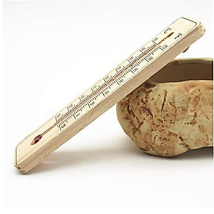 Aisoway Wooden Thermometers Wall-Mounted Direct Type Temperature Monitor Logger for Garden Office Garage 1pc
