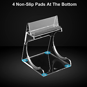 TXEsign Acrylic Table Stand Speaker Holder for JBL Charge 3/JBL Charge 4/JBL Charge 5/iPhone Smartphone, Clear Desktop Stand Holder for JBL Bluetooth Speaker and Smartphone (Transparent)