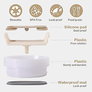 MEIJIAYOU Lid Replacement 30 oz for Stanley,2PCS Cup Lid Replacement 30 oz for Stanley Cup,BPA Free Leak Proof 30 oz Lid Replacement,White 2PCS