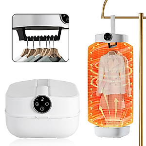 Portable Clothes Dryer, Mini Laundry Dryers with Timer, Foldable Electric Laundry Dryer Machine for Apartment, Home, Travel, Dorm, Camping, RV