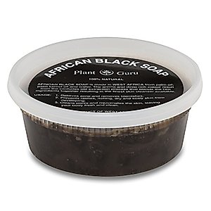 African Black Soap Paste 8 oz. 100% Raw Pure Natural From Ghana. Acne Treatment, Aids Against Eczema & Psoriasis, Dry Skin, Scars and Dark Spots. Great For Pimples, Blackhead, Face & Body Wash.
