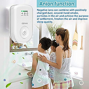 Air Purifiers Plug In for Home, Mini Odor Eliminator丨Ozone Negative Ion Dual Function丨Ionizer to Remove Smoke Pet Smell, Portable Deodorizer Freshener Cleaner for House Bedroom Bathroom Kitchen