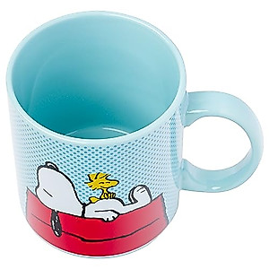 Silver Buffalo Peanuts Snoopy and Woodstock House Jumbo Ceramic Coffee Mug, 20 Ounce