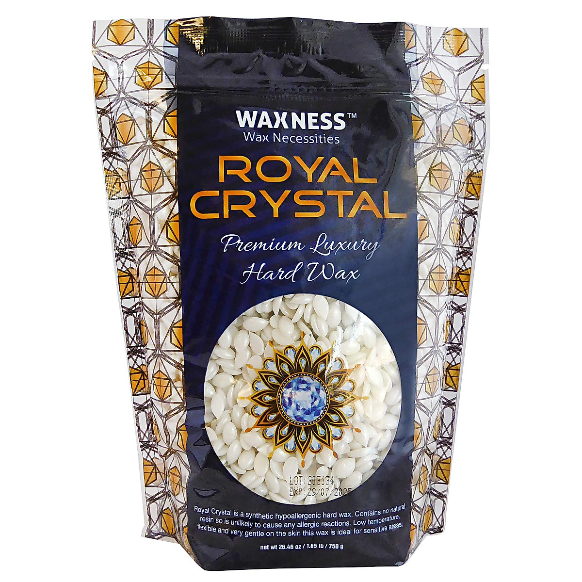 Waxness Wax Necessities Luxury Polymer Blend Hard Royal Crystal Wax 1.65 Pound