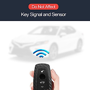 INFIPAR 2pcs Compatible with BMW X4 X5 X1 X3 X6 3 5 7 Series M1 M2 M3 M5 335 328 535 650 740 F05 F10 F20 F30 Carbon Fiber Looks Key Fob Cover Case Key Chain Protector Keyless Remote Holder Jacket