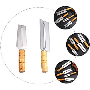 HEMOTON Potato Peeler 2pcs Paring Peeler Multitools Peeling Kinves Pineapple Peeling Fruit Peel Remover Steel Fruit Peeler Veggie Peelers Carrot Peeler Vegetable Wooden Cutting Machine