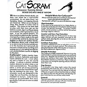 Catscram Electronic Cat Repellent With AC Adapter