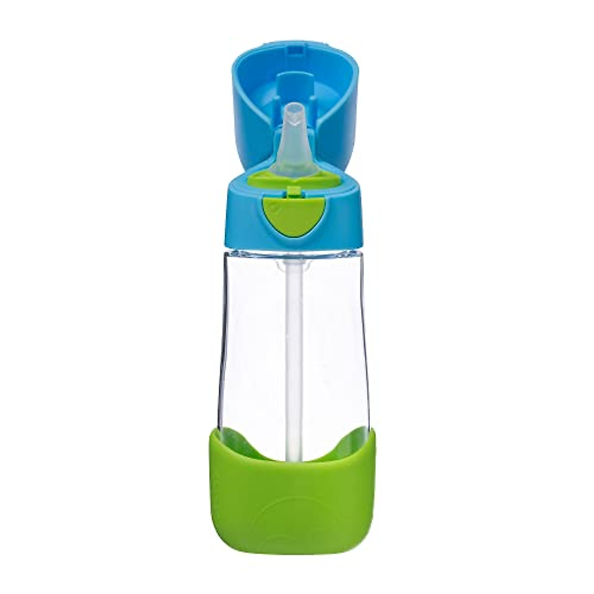 b.box 15oz Tritan Drink Bottle: Modern Water Bottle with Flip Straw for Toddlers & Kids. Spill Proof, Leak Proof, BPA Free. Great for School/Daycare or Next Step after Sippy Cups (Ocean Breeze)