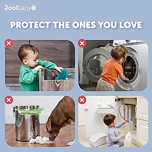 Child Safety Strap Locks (12 Pack) Baby Proof Cabinets, Drawers, Fridge, Toilet & Trash Cans – 3M Adhesive Childproof Locks – Jool Baby