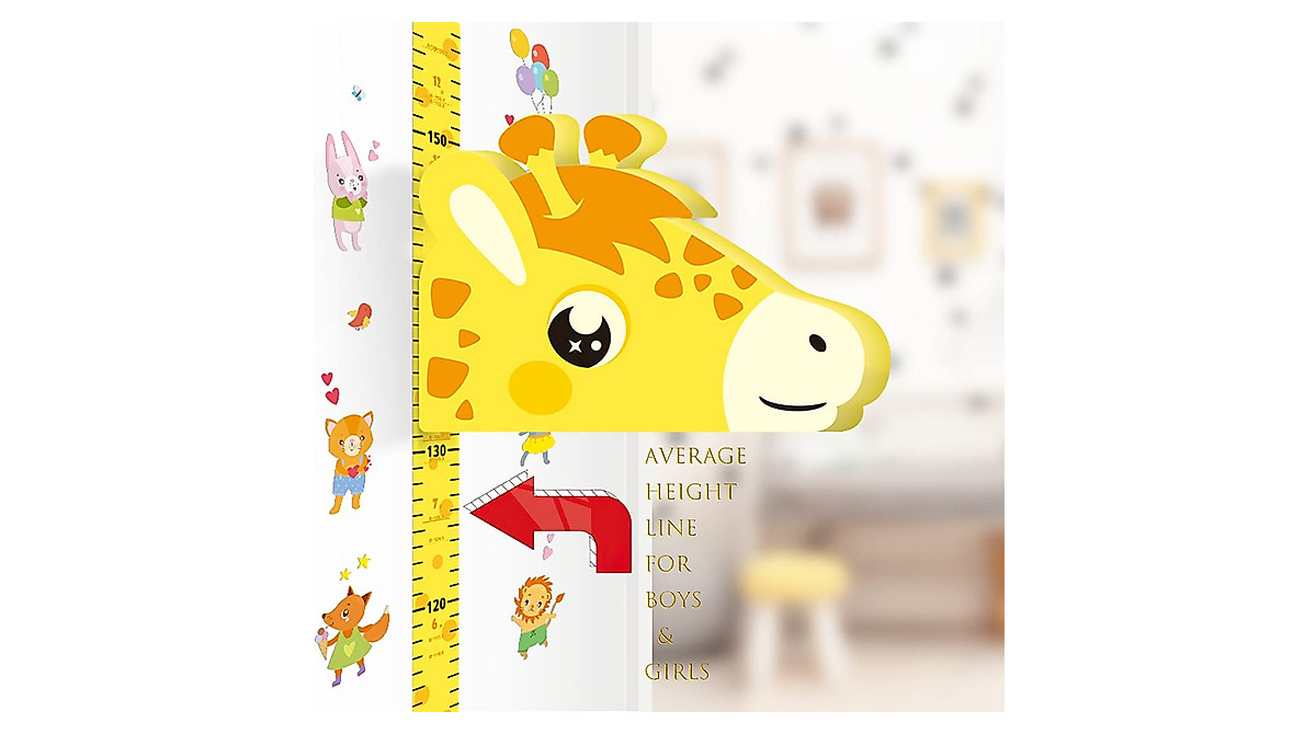 Giraffe Height Chart for Kids Removable Adjustable Kids Measuring Chart ...