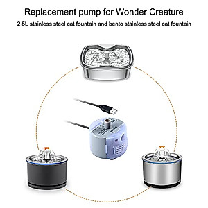 Wonder Creature Replacement Pump for Stainless Steel Cat Water Fountain