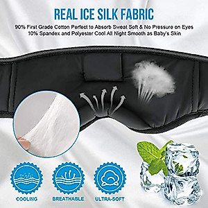 MUSICOZY Sleep Headphones Bluetooth 5.2 Headband Breathable 3D Sleeping Headphones, Wireless Eye Mask Sleep Earbuds for Side Sleepers Women Office Air Travel Cool Tech Gadgets Unique Gifts, Pack of 2