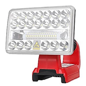 Cordless LED Work Light Powered by Milwaukee 18V M18 Lithium Ion Batteries YEX-BUR Handheld Flashlights Portable Spotlight Floodlights Jobsite Light with 36 LEDs Beads (5 inch outdoor light)