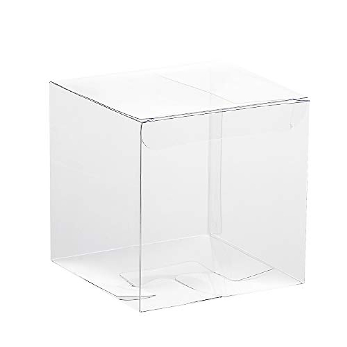 akiero Clear Apple Gift Box, 30 Pack Transparent Plastic Boxes for Favors, Gift Boxes for Wedding Party Baby Shower, 3.5 x 3.5 x 3.5 inch, Plastic Clear Treat Boxes for Wedding Favors Party