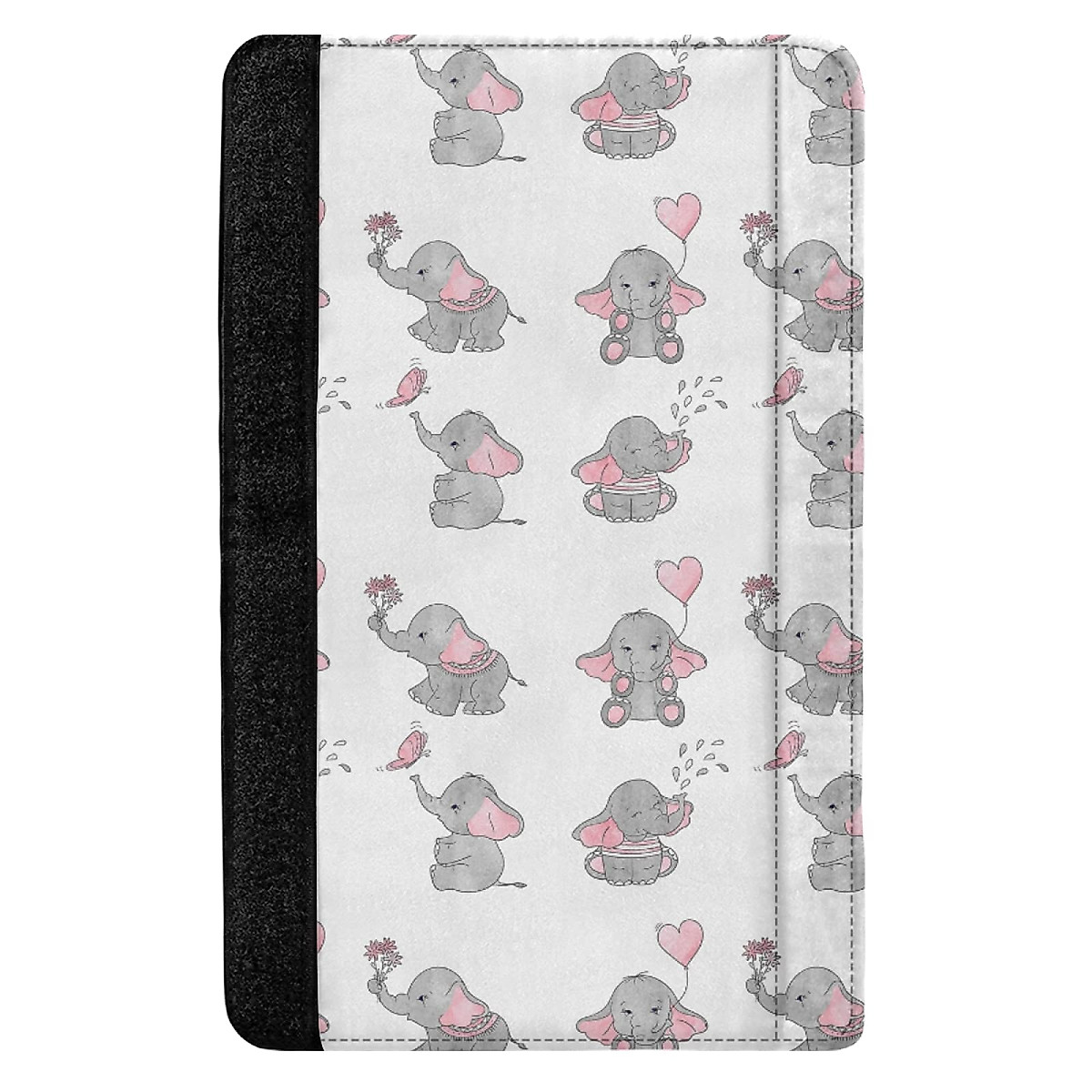 Cute Elephants Pink Butterflies Seamless On White 1 Piece Adjustable Car Seat Belt Pads Cover, Universal Car Seat Belt Shoulder Strap Covers, Car Seat Belt Cushions for Adults Kids