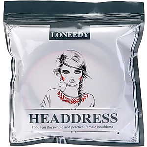 LONEEDY 1.7 Inch Leather Hard Headband Wide Headband Padded Headband Hairband for Women (White)