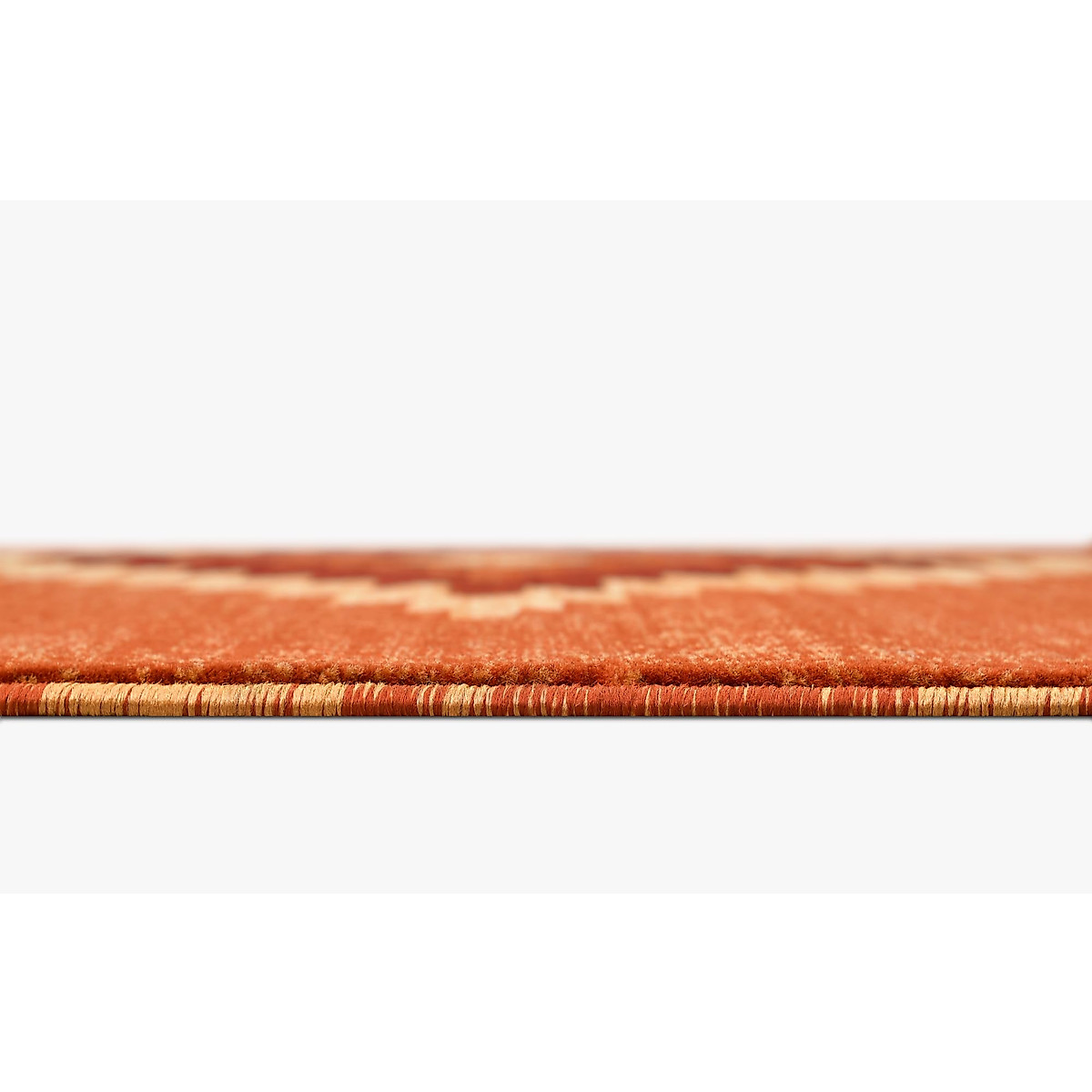 YHSF South West Native American Area Rug - Easy Clean, Thick, Soft, Durable Native Tribal American Indian Inspired Rug for Bedroom/Living Room/Hallways and More - Rust, 5 Feet x 7 Feet