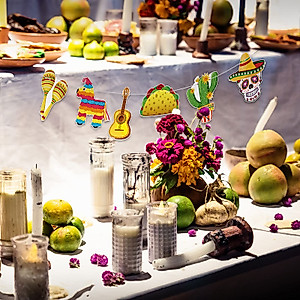 Cinco De Mayo Banner Mexican Party Supplies Sign Banner Garland Fiesta Party Decoration Day of the Dead Backdrops Ceiling Hanging Card Tissue Decorations for Mexican Festival Tacol Theme Birthday