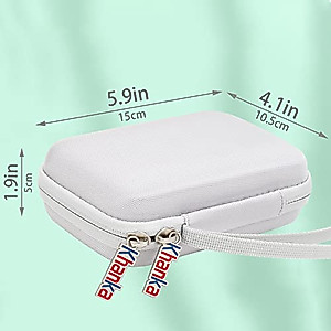 khanka Hard Travel Case Compatible with Liene 2x3” Photo Printer- Mini Instant Portable Photo Printer,Case Only (White)