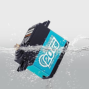 DSPOWER 20KG RC Waterproof Servo, High Torque Full Metal Gear Digital Servos Motor with 25T Metal Arm for 1/8 1/10 1/12 RC Crawler Baja Car Boat Robot Aircraft Drones (180°-Blue)