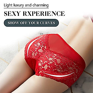 LORRZHI Underwear for Women Plus Size Womens Lace Underwear Sexy Seamless Brief Ladies Panties 5-Pack