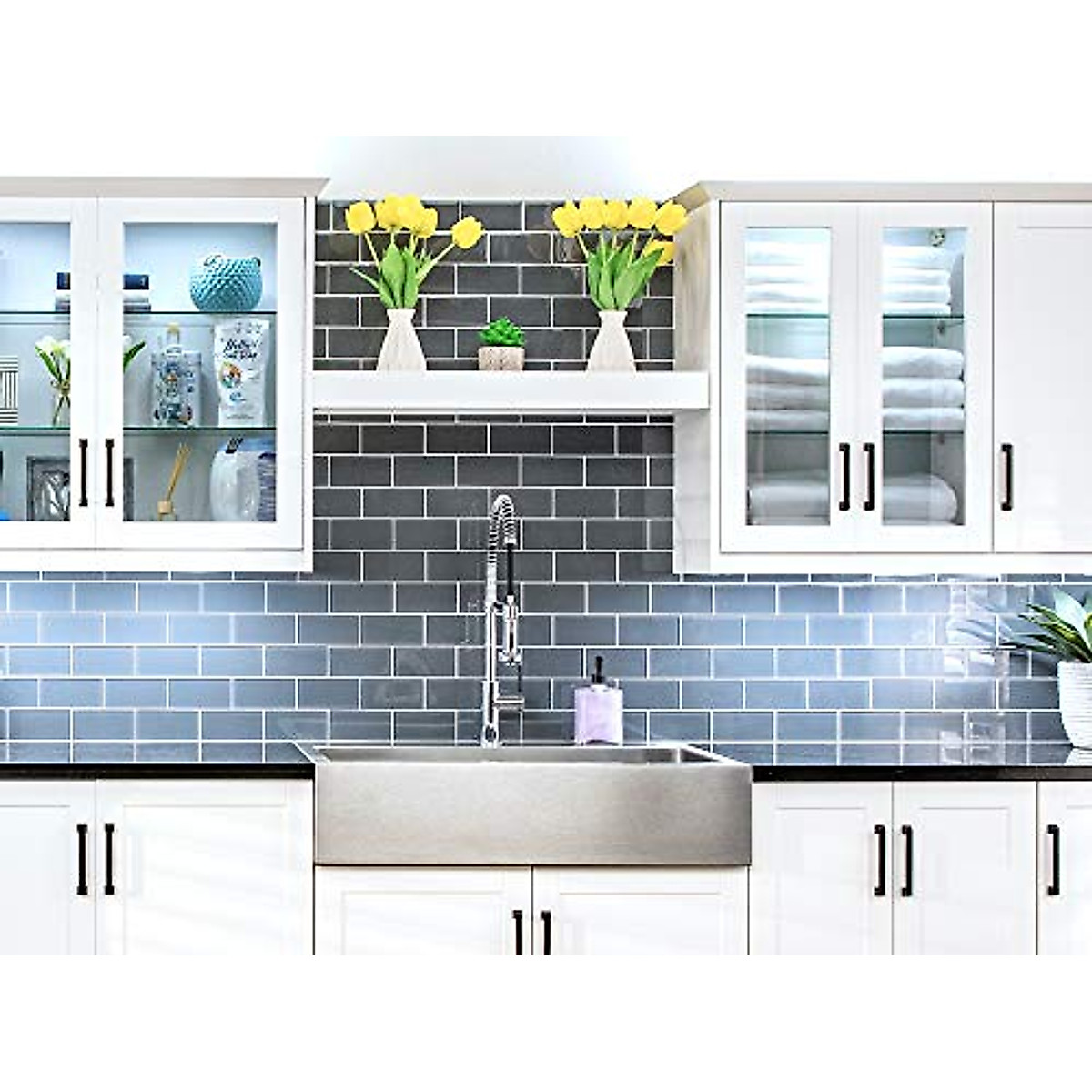 NewAge Products Home White Floating Shelf - 48in, Hanging Rectangle Kitchen Wall Shelving, 81042