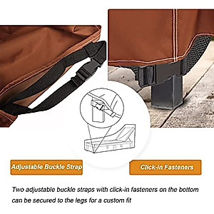 NettyPro Chaise Lounge Chair Covers Outdoor Waterproof Set 2, Patio Furniture Covers for Chaise Lounge Chairs, 76 x 26 x 32 Inch, Brown