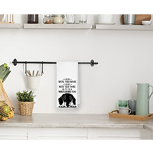 QODUNG Every Meal You Make Funny Dachshund Soft Kitchen Towels Dishcloths 16x24 Inch,Cute Sausage Dog Drying Cloth Hand Towels Tea Towels for Kitchen,Dachshund Lover Gifts