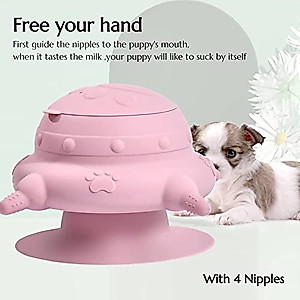 Puppy Milk Feeder, Miracle Nipple Kitten Pacifier Feeder, Rabbit Kitten Bottles for Nursing, Multiple Puppies Pet Feeder Station, Newborn Puppy Bottles for Nursing, Incubator Nipple for Puppy Supplies