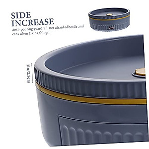 Zerodeko Rotating Spice Rack 2 Tier Rack Makeup Holder Storage Container Rotating Condiment Tray Rack Holder Kitchen Holder Cabinet Organizer Dish Storage Shelf to Rotate Lipstick pp Round