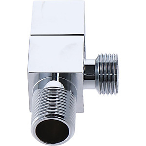 iuniq Angle 1/2" Inlet 3/8" Toilet Bidet Shut Off Valve Stop Valve Chrome Finish Outlet NPT Bathroom