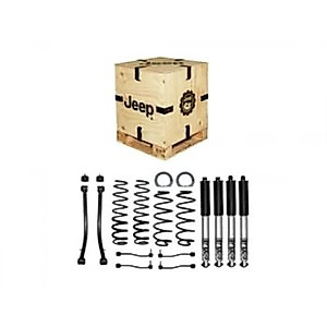 Mopar 77072469AE Two-inch Lift Kit Jeep Performance Parts 2 Lift Kit has been developed by Jeep brand engineers and off-road enthusiasts and allows you to use larger tires. The kit includes 2.5