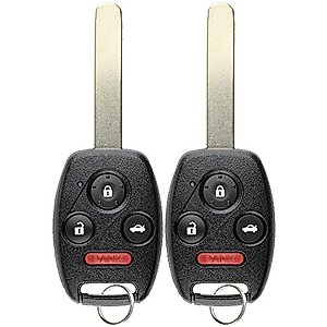 KeylessOption Keyless Entry Remote Control Uncut Car Ignition Key Fob Replacement for OUCG8D-380H-A (Pack of 2)