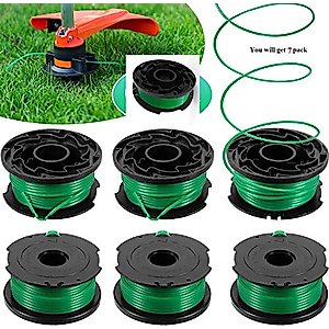 SF-080 Replacement Spool，GH3000 Trimmer Spools, Auto Feed Replacement Spools,20-Foot, 0.08-Inch, Auto Feed,Compatible with Black and Decker Weed Eater LST540 LST540B SF-080-BKP String Trimmer- 7 Pack