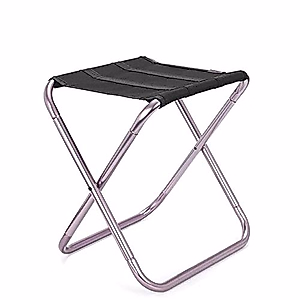 CHENGHUIXIN Outdoor Fishing Chair Portable Lightweight Chair Camping Picnic Fishing Hiking Beach Folding Chair 7075 Aluminum Alloy (Color : Silver, Size : Free)