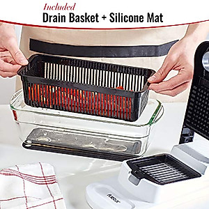 Fullstar Vegetable Chopper Food Chopper - Tomato Dicer, Onion Chopper, Vegetable Cutter - Food Dicer Chopper with Storage Container & slip-proof mat - Kitchen Tools Onion Dicer (3 Blades)