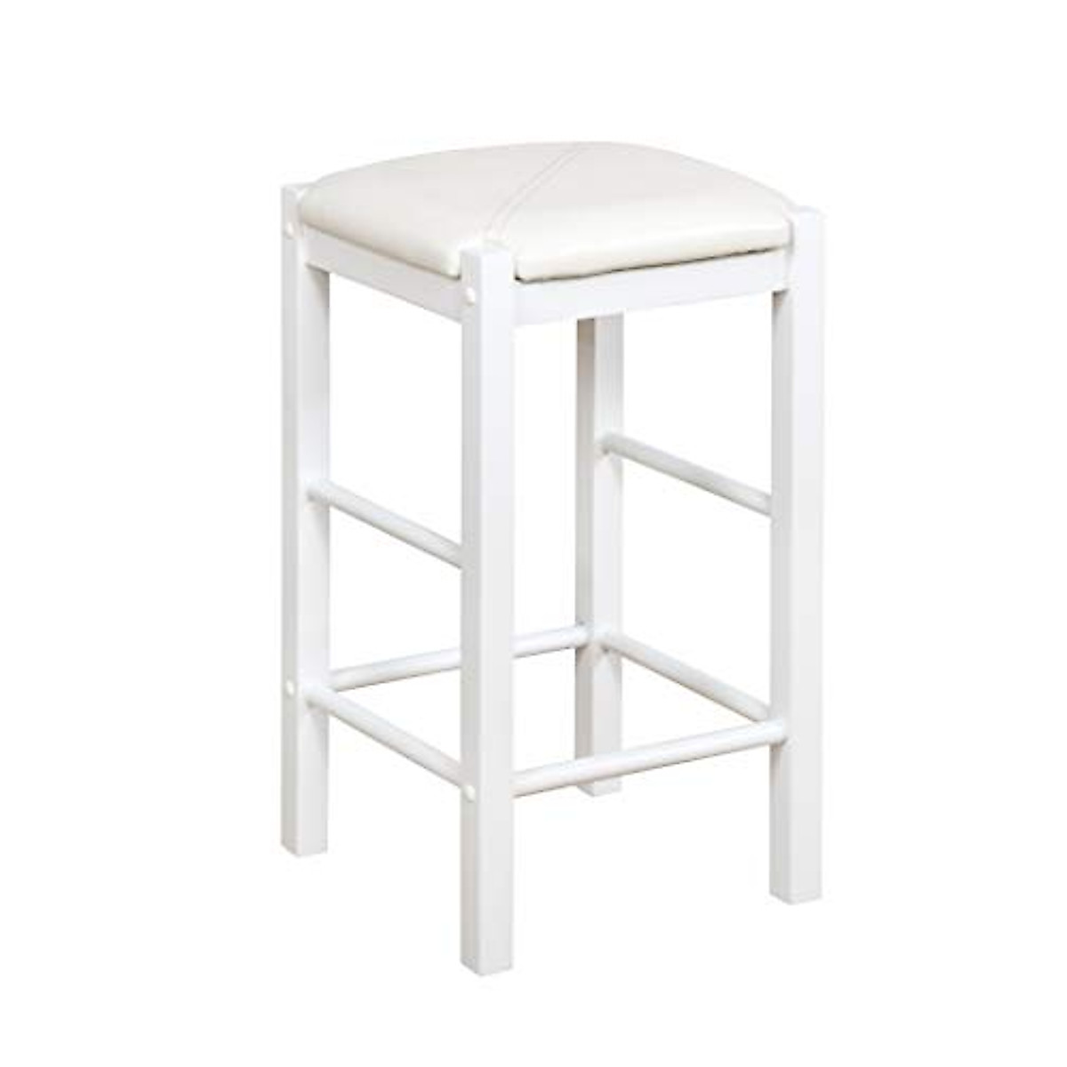 Linon White 3 Piece Faux Marble Tavern Set