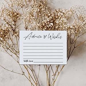 30 Pieces Advice and Wishes Cards, Minimalist Wedding Advice Cards, 4x6 Inches Advice Card, Wedding Registry Ideas, Advice Cards for Bridal Shower, Baby Shower, Newlyweds, Graduate-A02