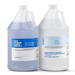 Alumilite Amazing Clear Cast [1 gal A + 1 gal B (2 Gallons) 2 Part Liquid Kit] High-Gloss Plastic Finish | Multi-Purpose Epoxy Resin for Casting & Coating Countertop, Wood, Crafts & Encapsulation Art