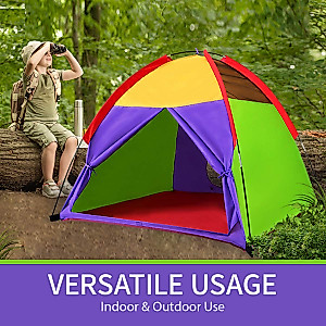 Alvantor Kids Tents Children Play Tent Toddler Pop Up Tent For Kids Boys Girls Toys Indoor Outdoor Playhouse Camping Playground Rainbow 58”x58"x47"
