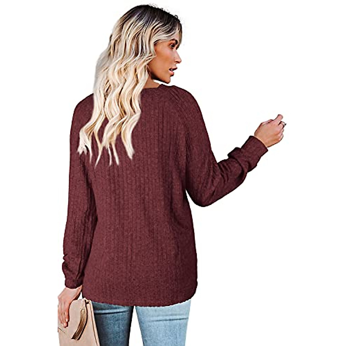 WIHOLL Long Sweaters for Women to Wear with Leggings Fashion Sweatshirts L