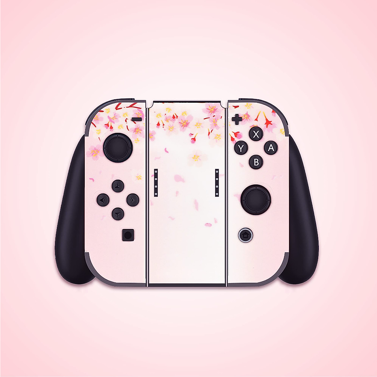 BelugaDesign Sakura Switch Skin | Pastel Sticker Wrap Vinyl Decal | Cute Japanese Flower Cherry Blossom Moon Compatible with Nintendo Switch (Switch Standard, Pink White)