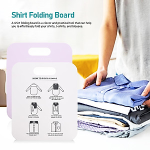 Cabilock 6 Pcs Clothes Board Clothes Folding Board Pants Folding Board for Shirt Pants Folding Board Plastic Folder Board Shirt Form Template Household Pp Travel Lining Clothing