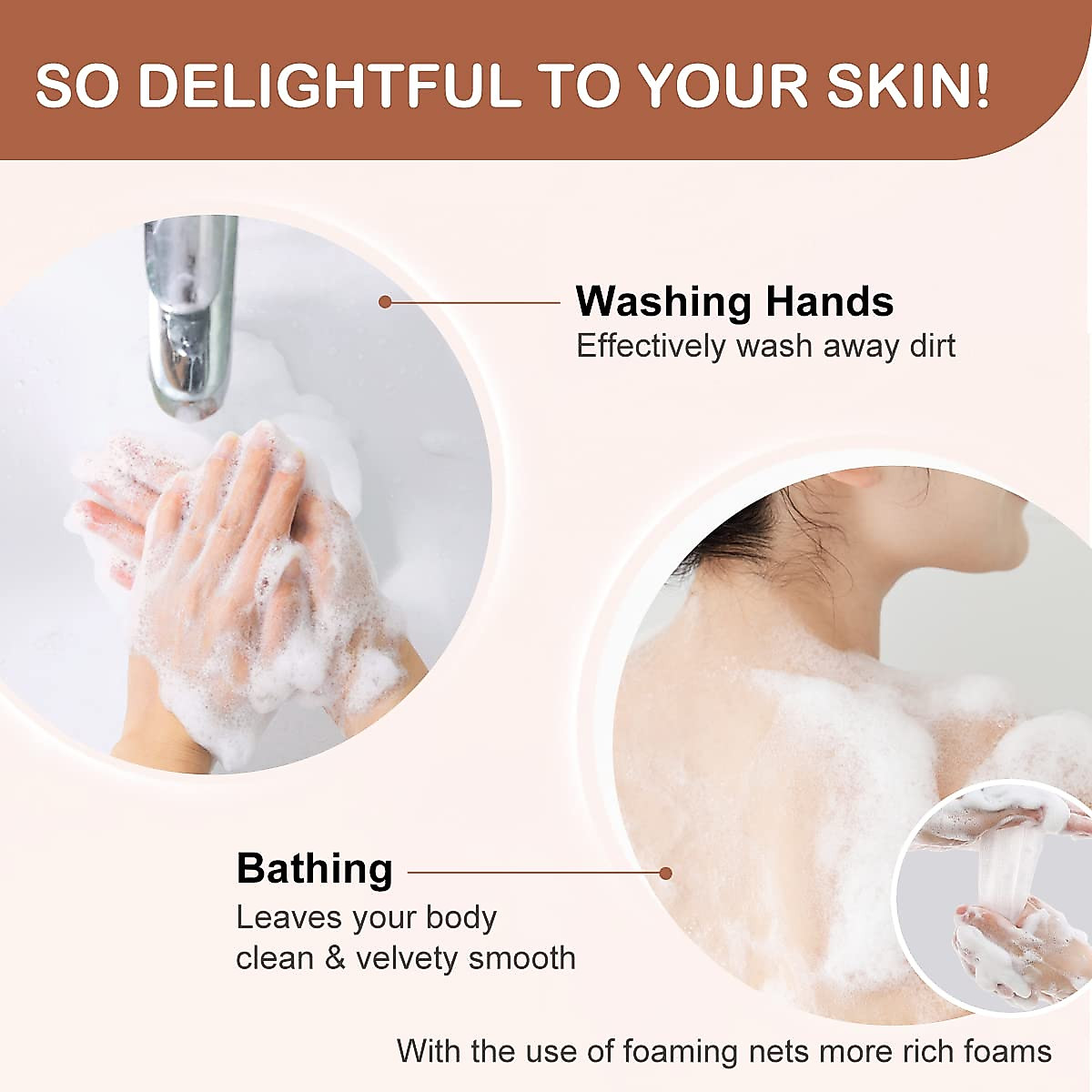 Bee & Flower Soap Bar Sandalwood Soap Moisturizing Bath Bar Soap Nourishes Your Skin 4.4 oz(Pack of 4)