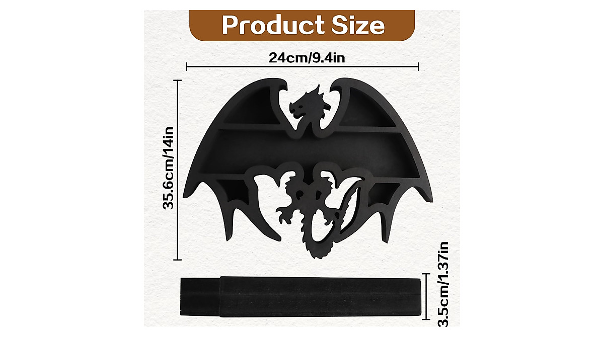 Stylitzy Dragon Floating Shelf - Unique Room Decor